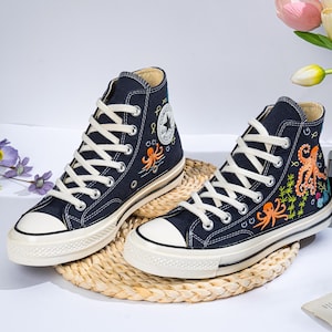Custom Embroidered Sneakers, Converse Chuck Taylor Octopus Embroidered ...