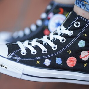 Custom Converse Chuck Taylor 1970s Planet Embroidery Embroidered Planet ...