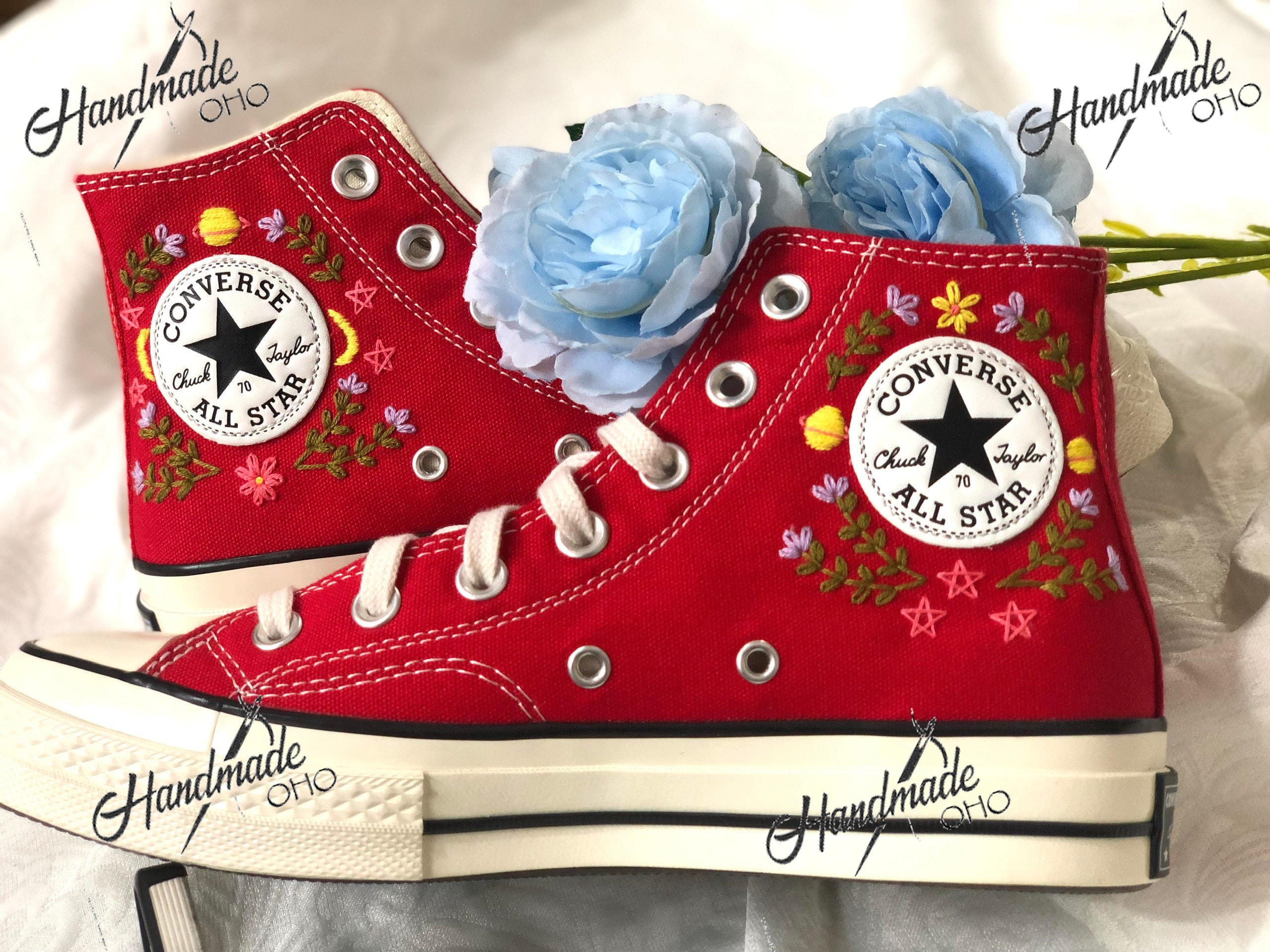 Red floral converse store