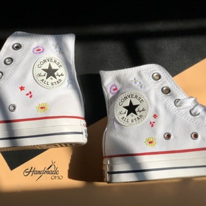 Converse Custom Floral Embroidery Custom Converse High Tops ...