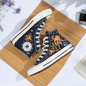 Custom Embroidered Sneakers, Converse Chuck Taylor Octopus Embroidered ...