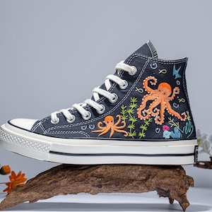 Custom Embroidered Sneakers, Converse Chuck Taylor Octopus Embroidered ...