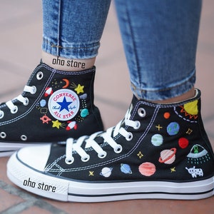 Custom Converse Chuck Taylor 1970s Planet Embroidery Embroidered Planet ...