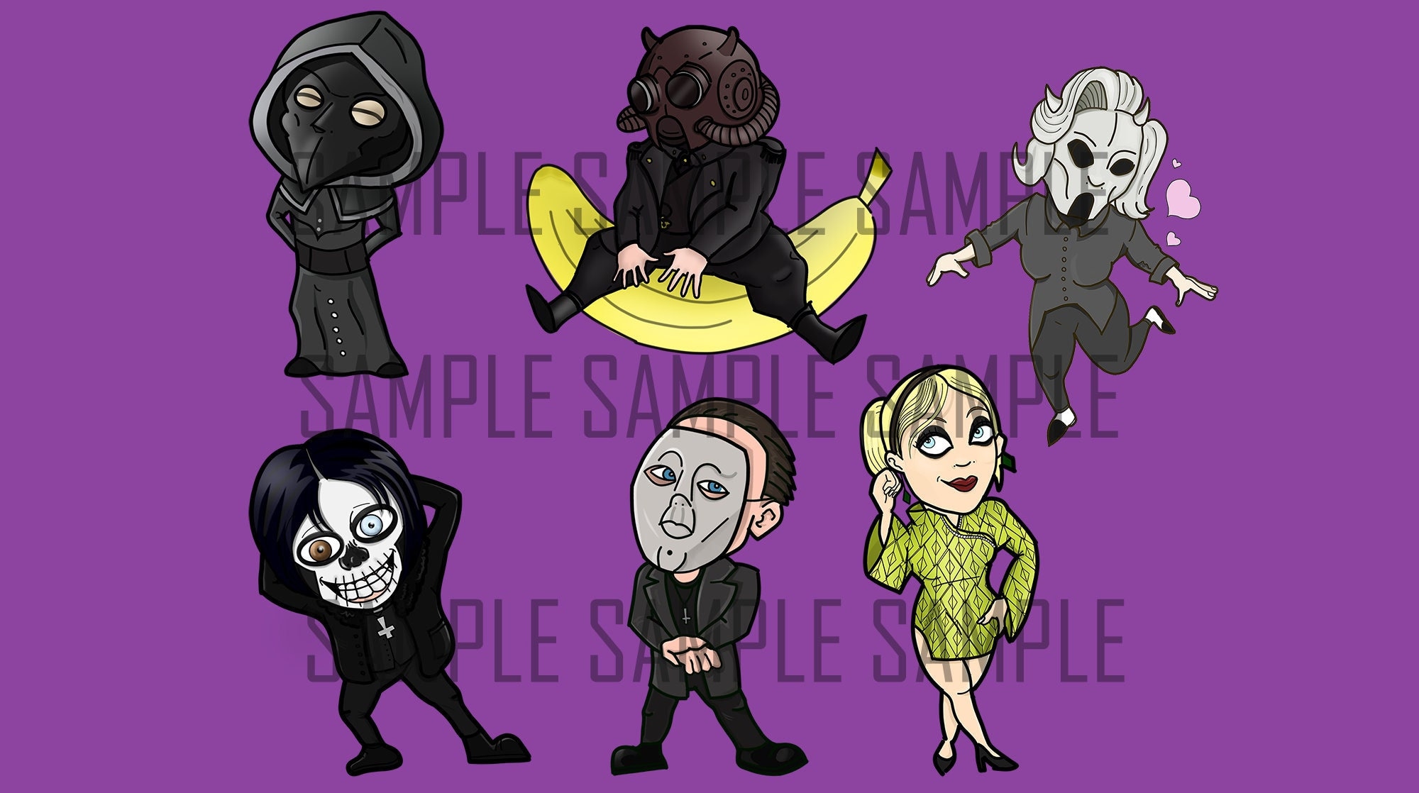 Ghost Digital Stickers Set 2 | Digital Stickers | Digital Metal ...