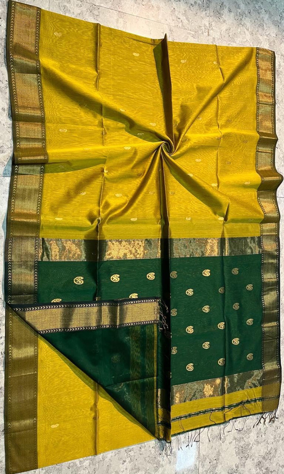 Maheshwari Silk Handwoven Saree | Handmade Saree | Silk Saree - Etsy