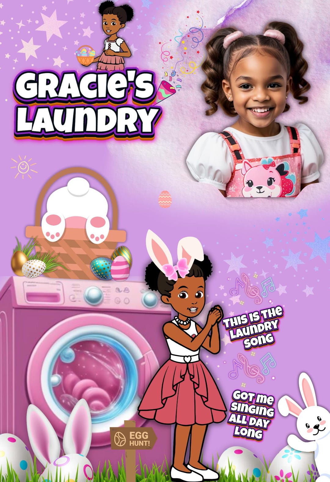 Washing Machine Easter Basket Template-grace - Etsy