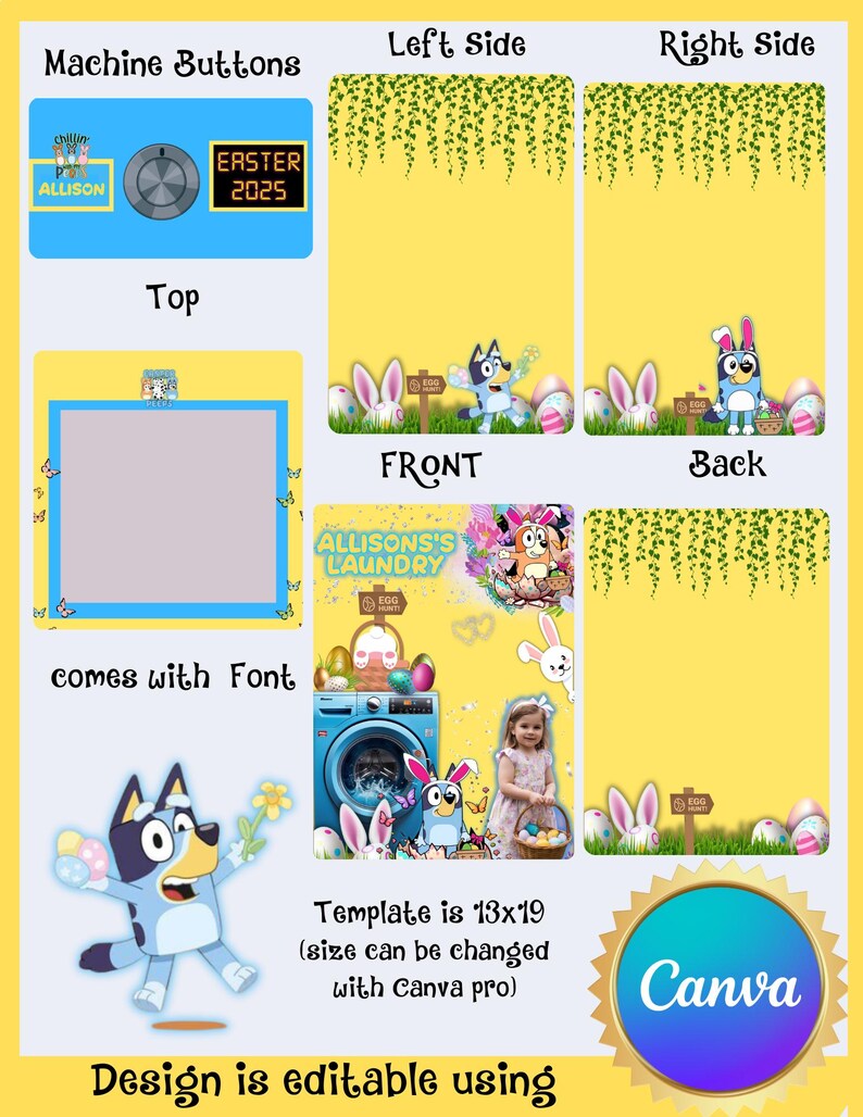 Washing Machine Template Bundle - Etsy