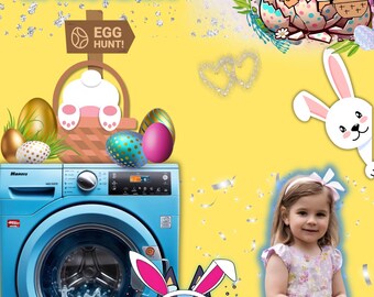 Top Load Washing Machine Gift Box Canva Template, Foam Board Easter ...