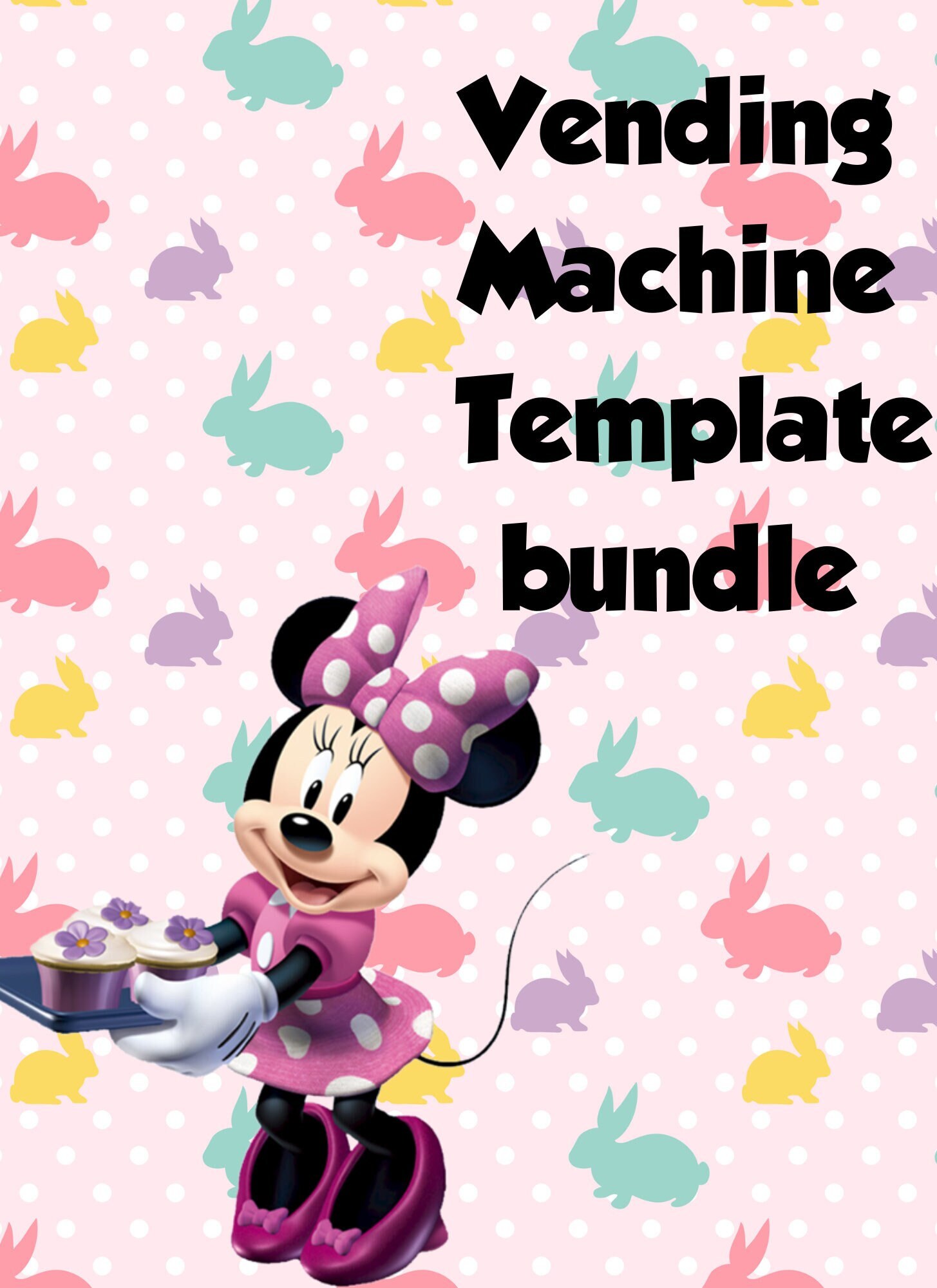 Mickey and Minnie Birthday/easter Vending Machine Template - Etsy