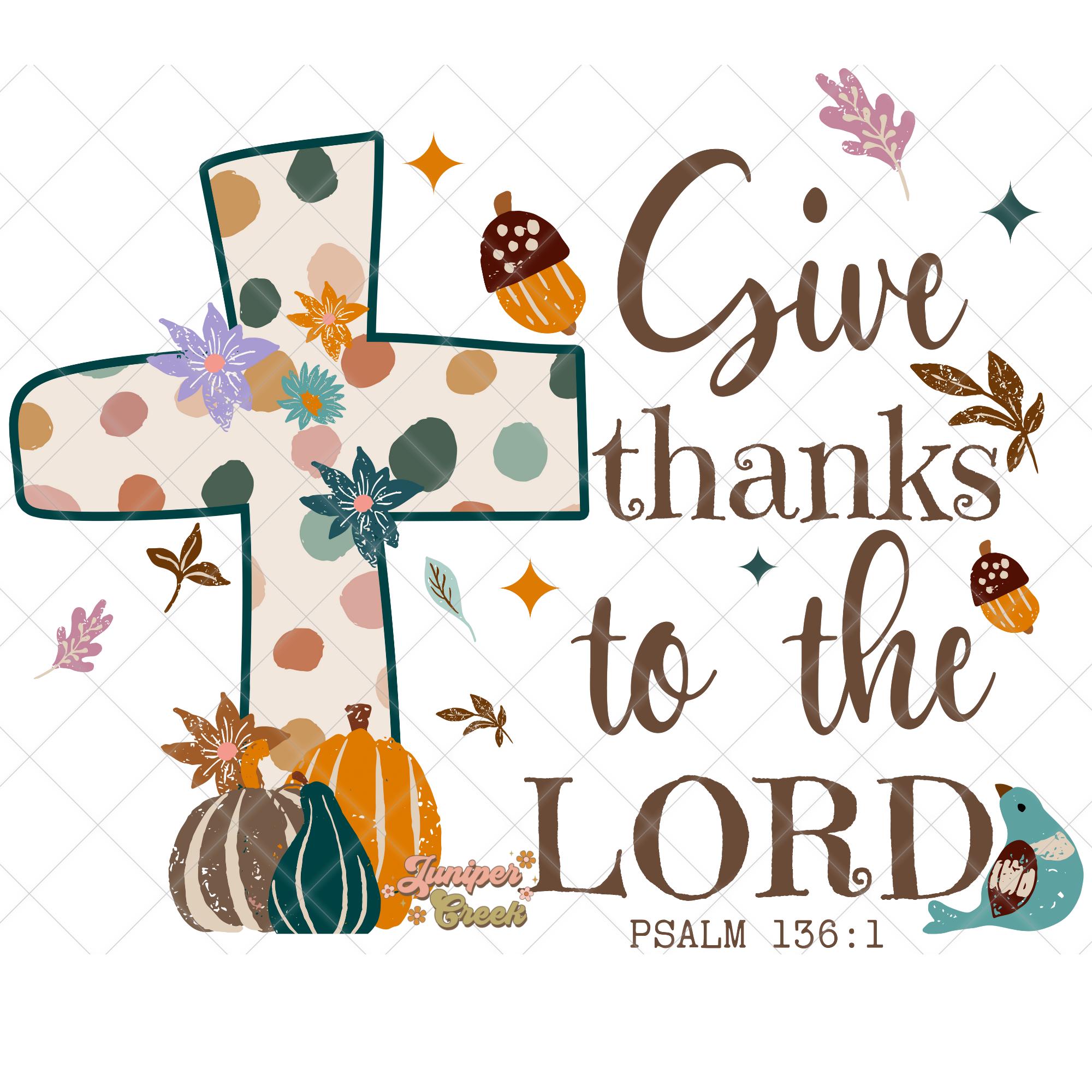 Give Thanks to the Lord Png, Fall Png, Pumpkin Png, Thanksgiving Png ...