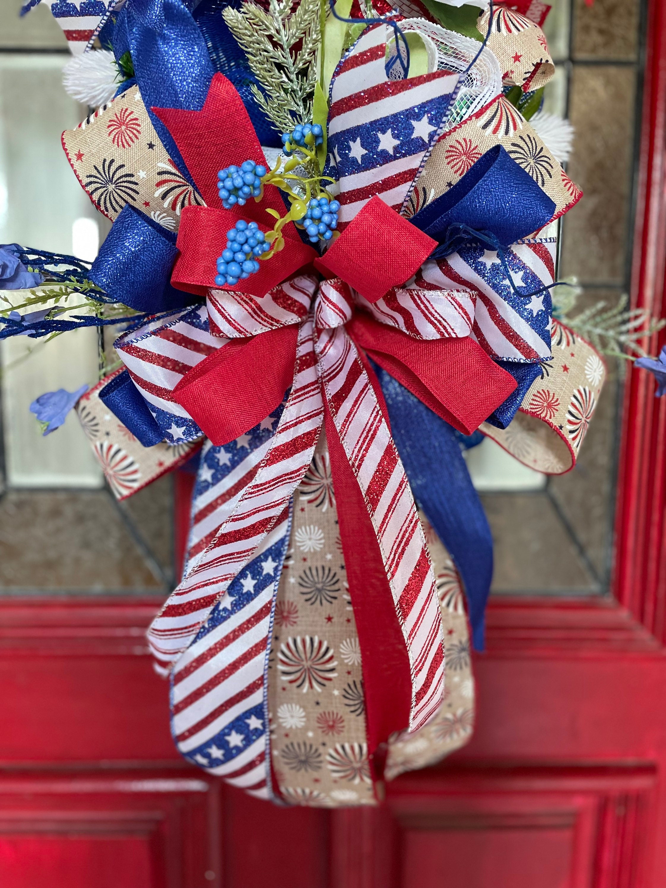 Patriotic Swag, 4th of July Swag, Door Decor Swag. - Etsy