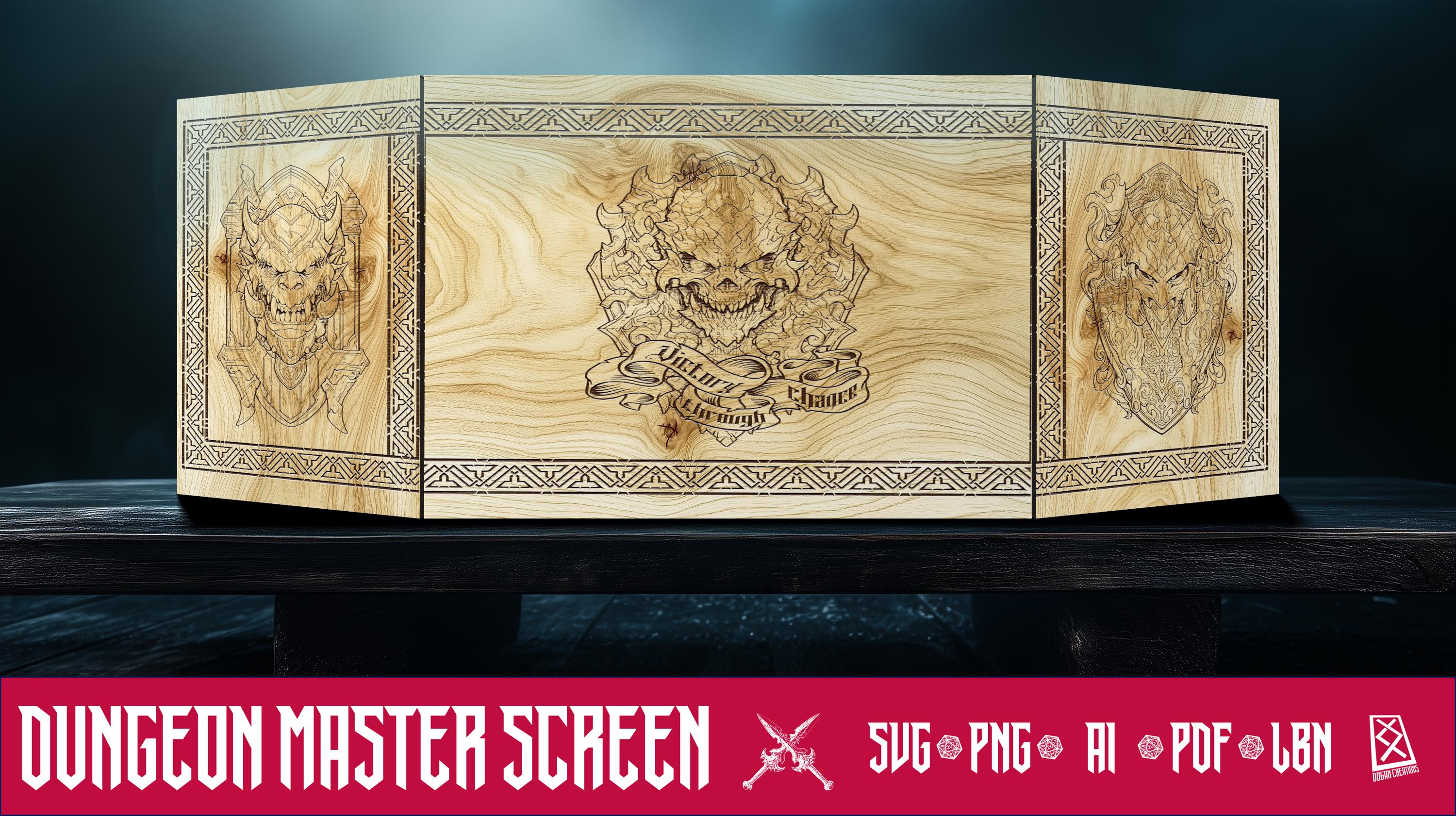 Dnd Edition Game Master Screen SVG, Dragon Screen Cut File, Rpg Games ...