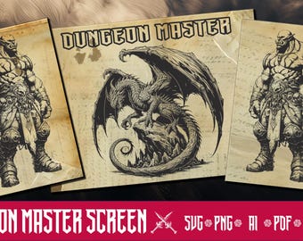 King Edition Game Master Screen SVG, Rpg Games SVG, Game Master Gift ...