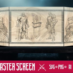King Edition Game Master Screen SVG: RPG Laser Cut Files (digital ...