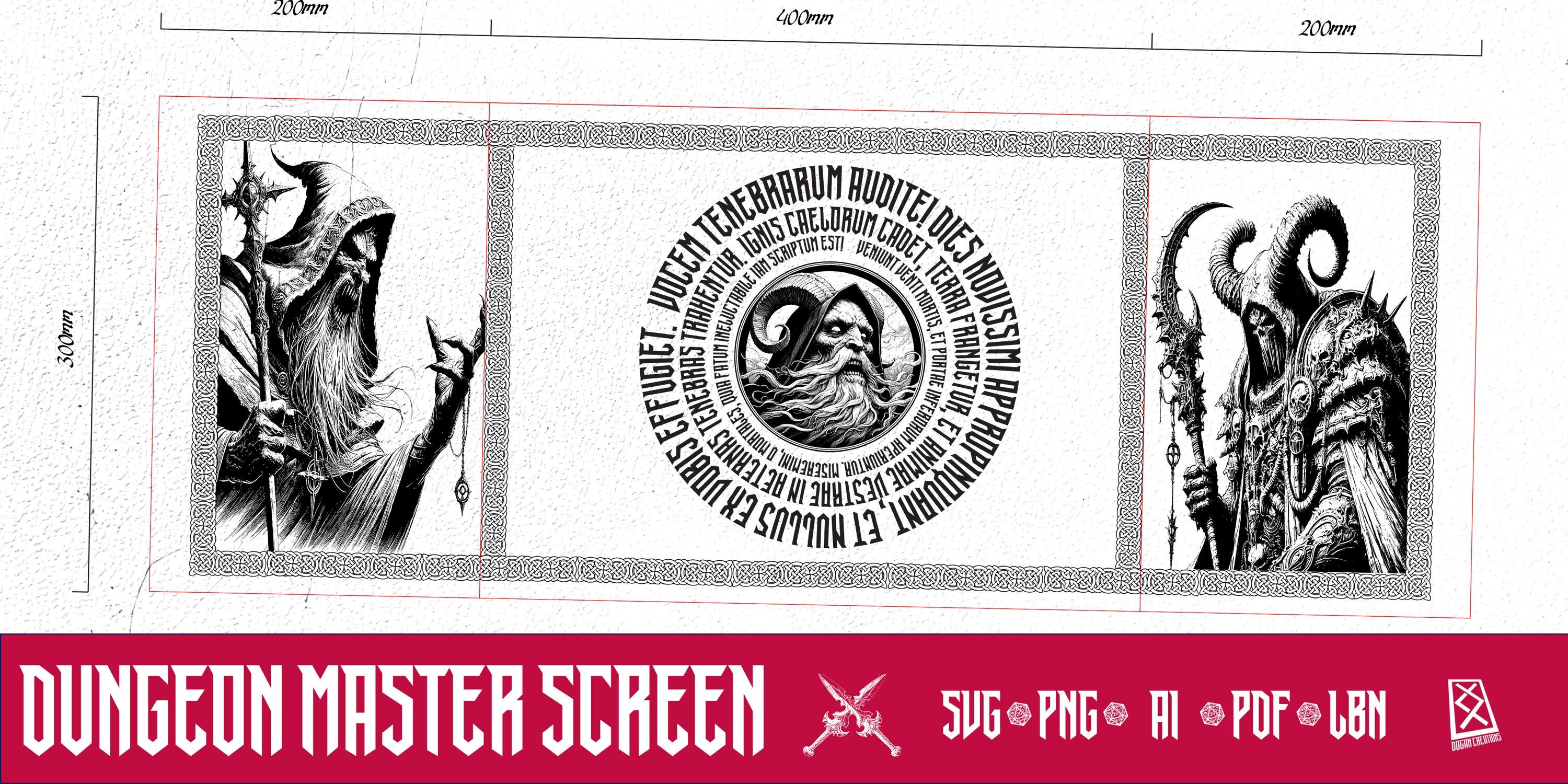 Doomsay Edition Game Master Screen SVG, Dragon Screen Cut File, Rpg ...