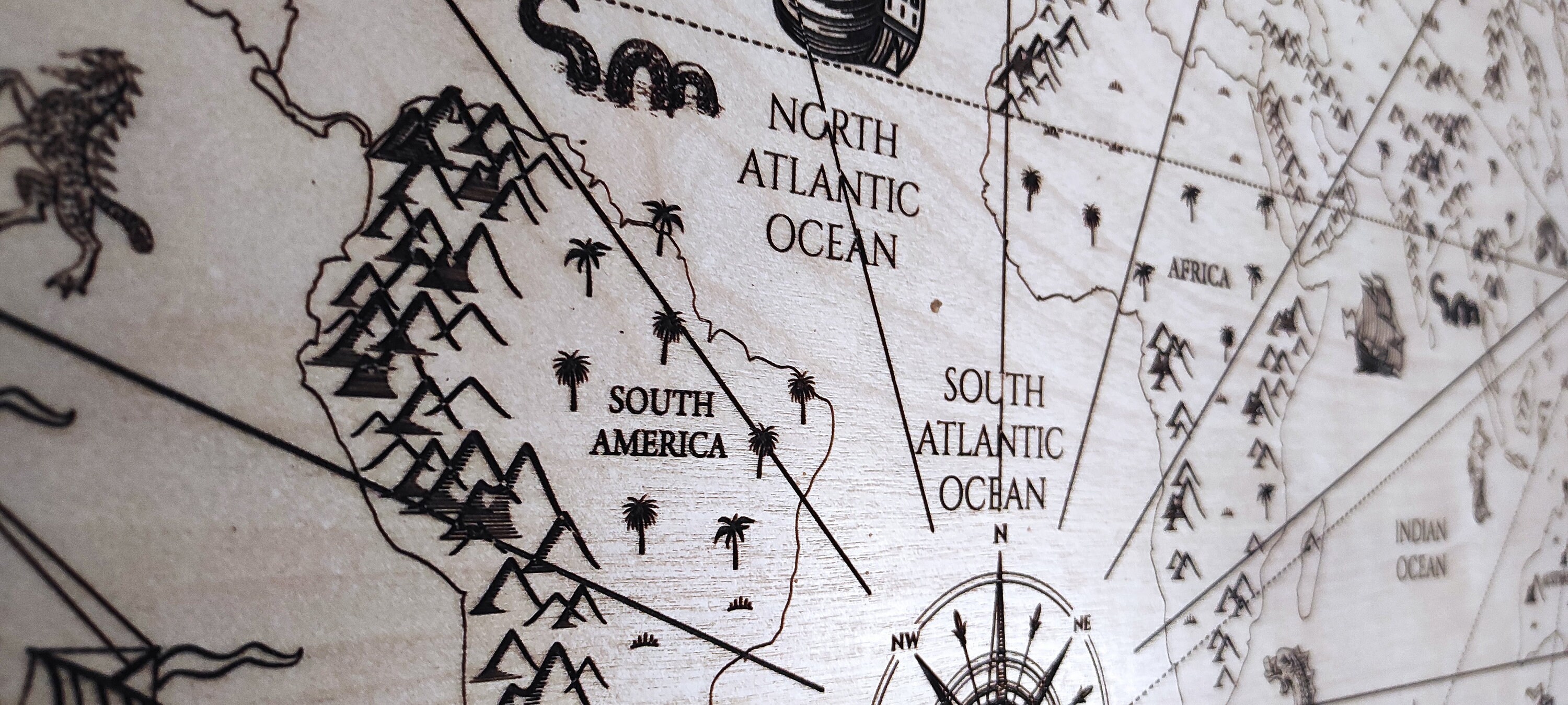 Old World Naval Map Laser Engraving Svg - Dxf - Eps - Pdf - Ai - Jpg ...