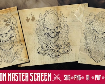 King Edition Game Master Screen SVG: RPG Laser Cut Files (digital ...