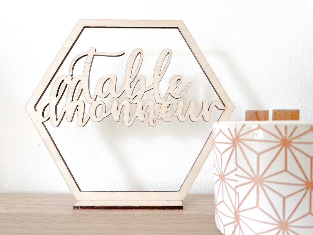 Customizable Wooden Table Name Sign - Etsy