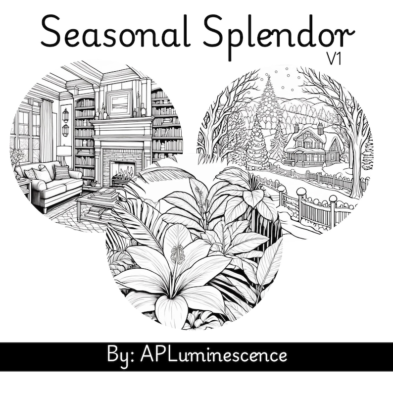 Seasonal Splendor Coloring Book V1 - Etsy