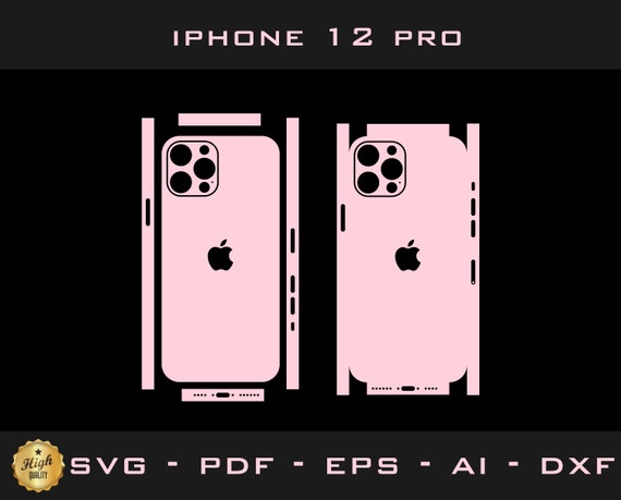 Apple Iphone 12 Pro Skin Template Cutting Template Aİ | Etsy