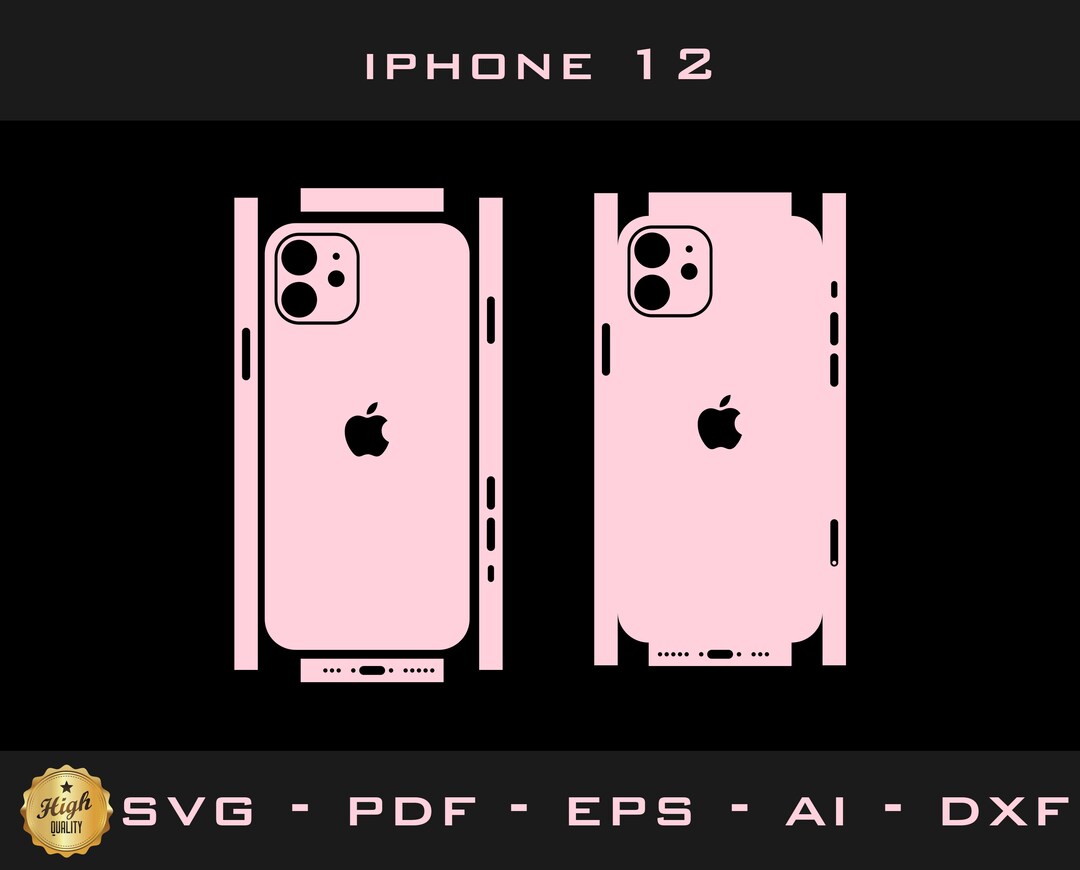 Apple iPhone 12 Skin Template Cutting Template Aİ, Pdf,svg,dxf ...