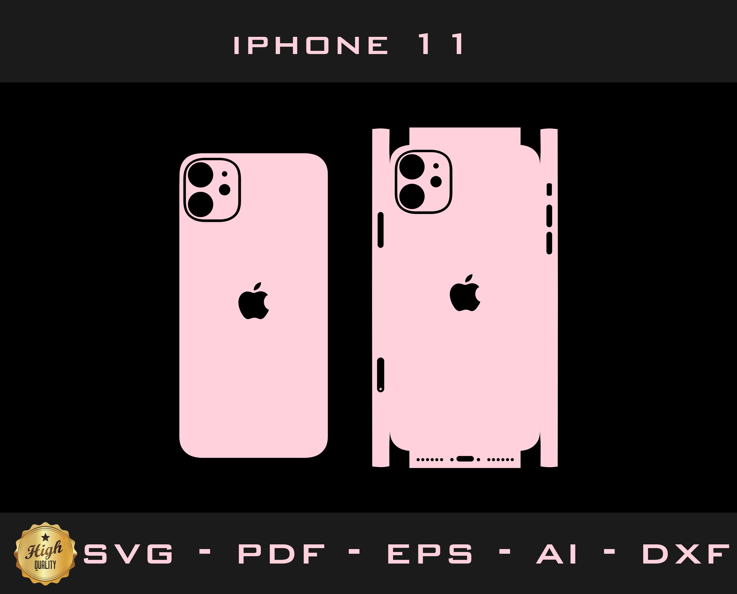 Apple iPhone 11 Skin Template Cutting Template Aİ, Pdf,svg,dxf ...