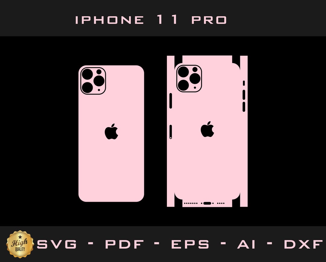 Apple iPhone 11 Pro Skin Template Cutting Template Aİ - Etsy