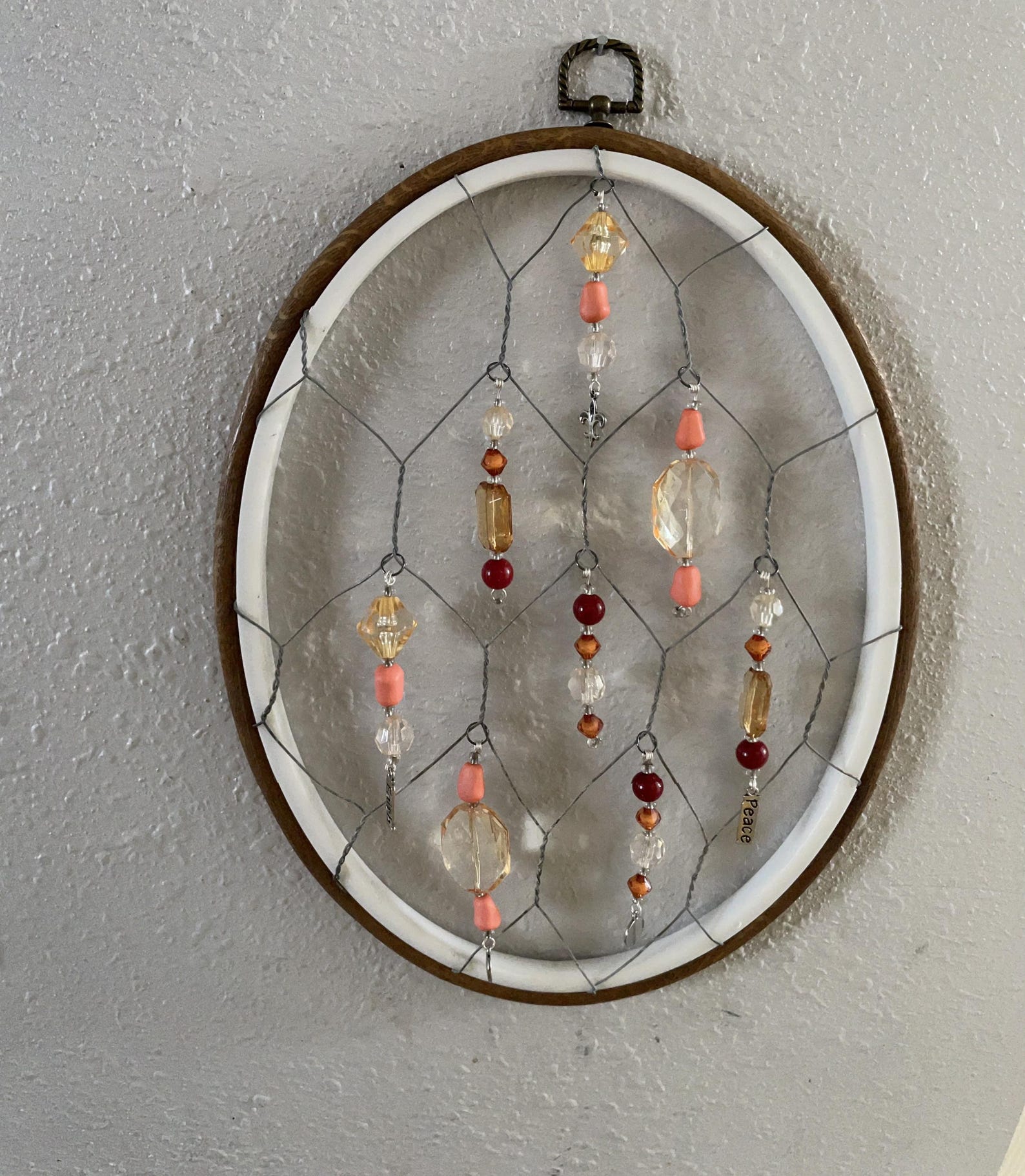 Chicken Wire Beaded Suncatcher - Etsy