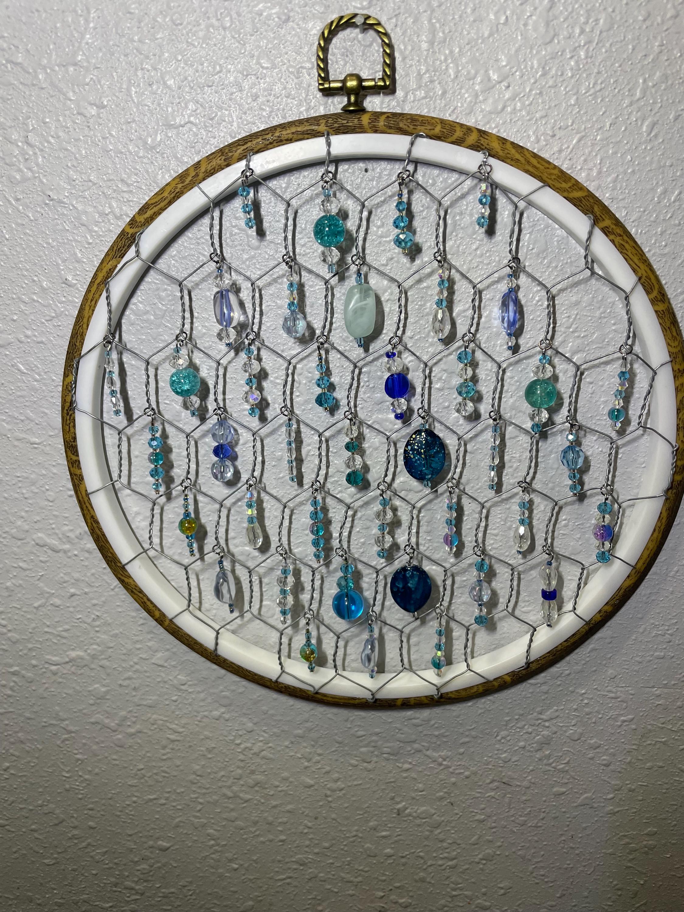 Chicken Wire Beaded Suncatcher - Etsy