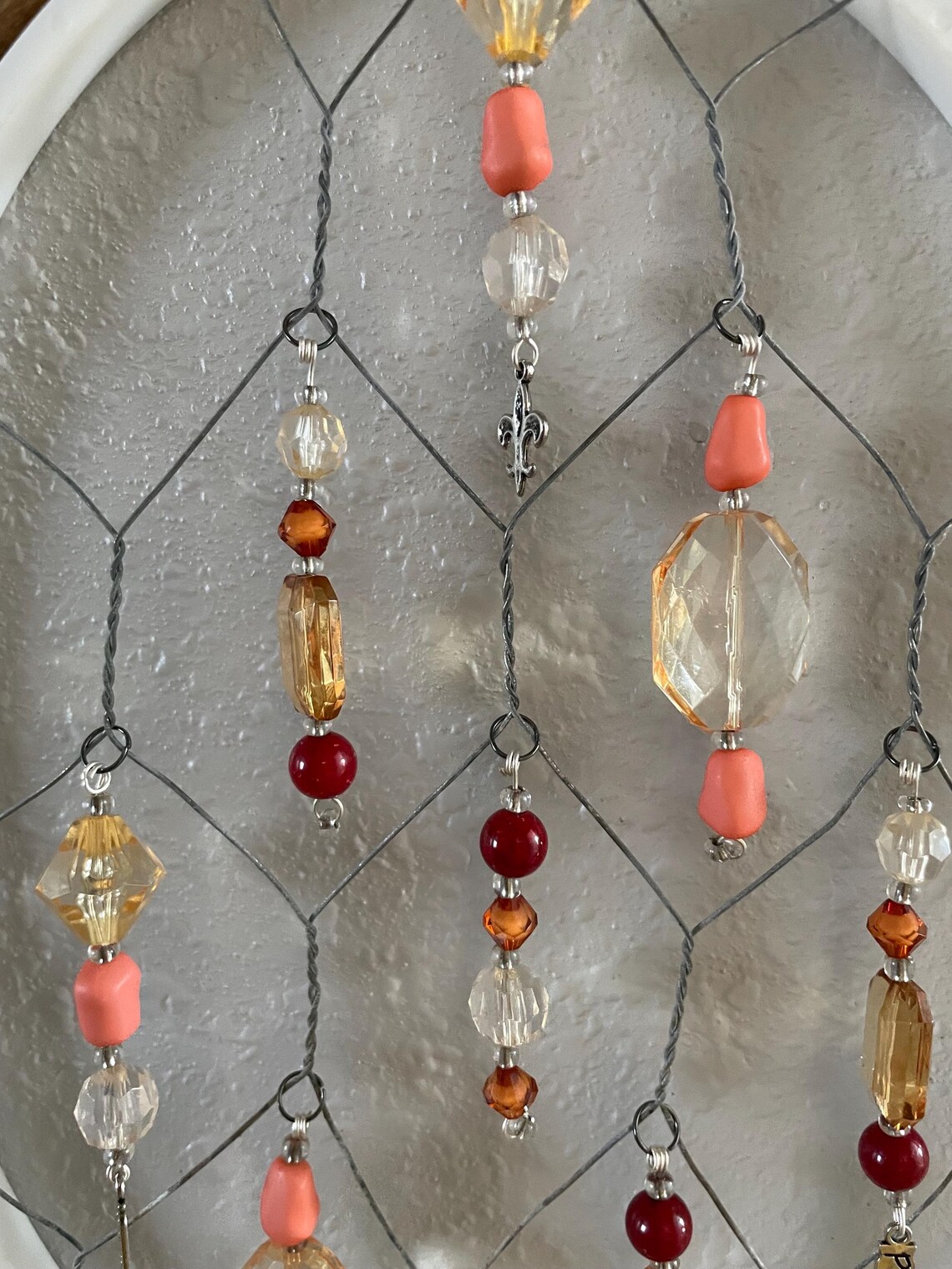 Chicken Wire Beaded Suncatcher - Etsy