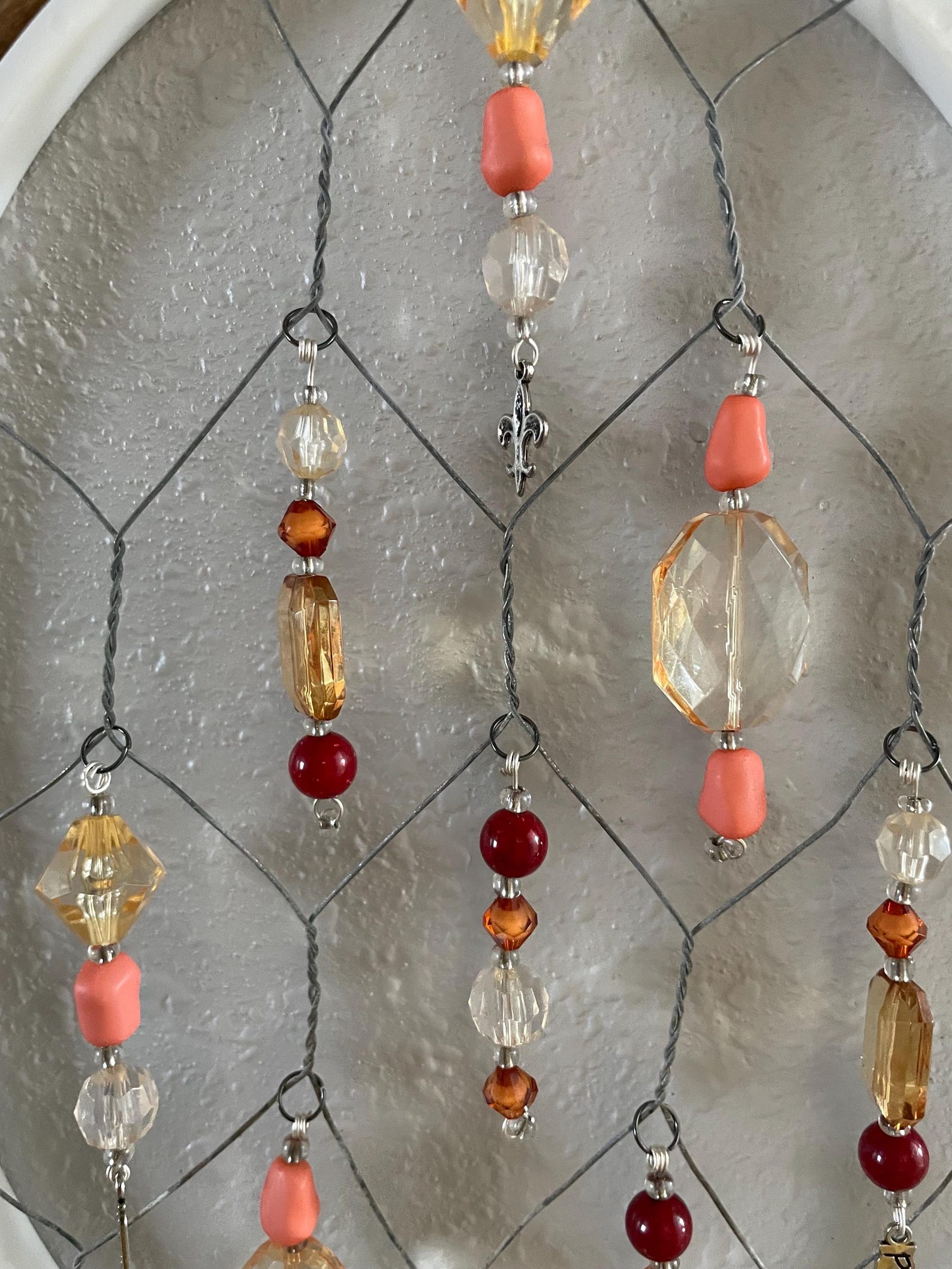 Chicken Wire Beaded Suncatcher - Etsy