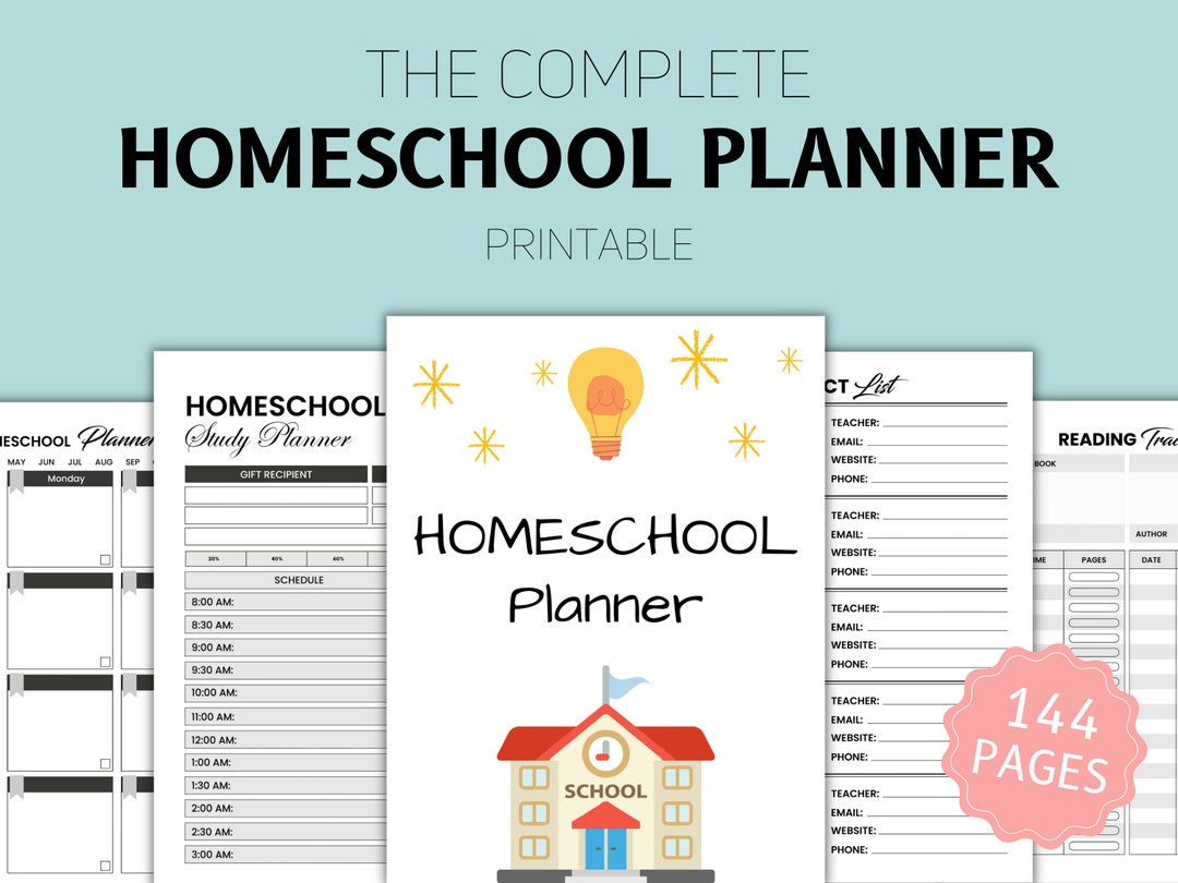 COMPLETE Homeschool Planner, Lesson Planner, Homeschool Schedule ...