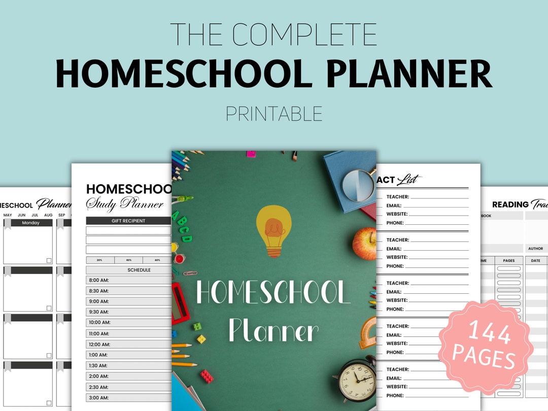 COMPLETE Homeschool Planner, Lesson Planner, Homeschool Schedule ...