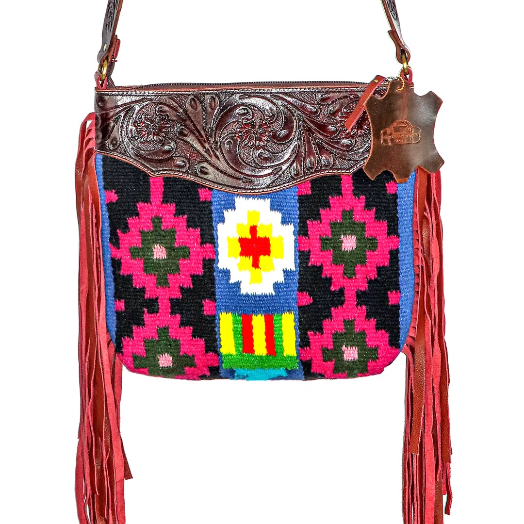 Crossbody Aztec Pattern Wool Serape Handbag Purse Clutch Messenger Bag ...