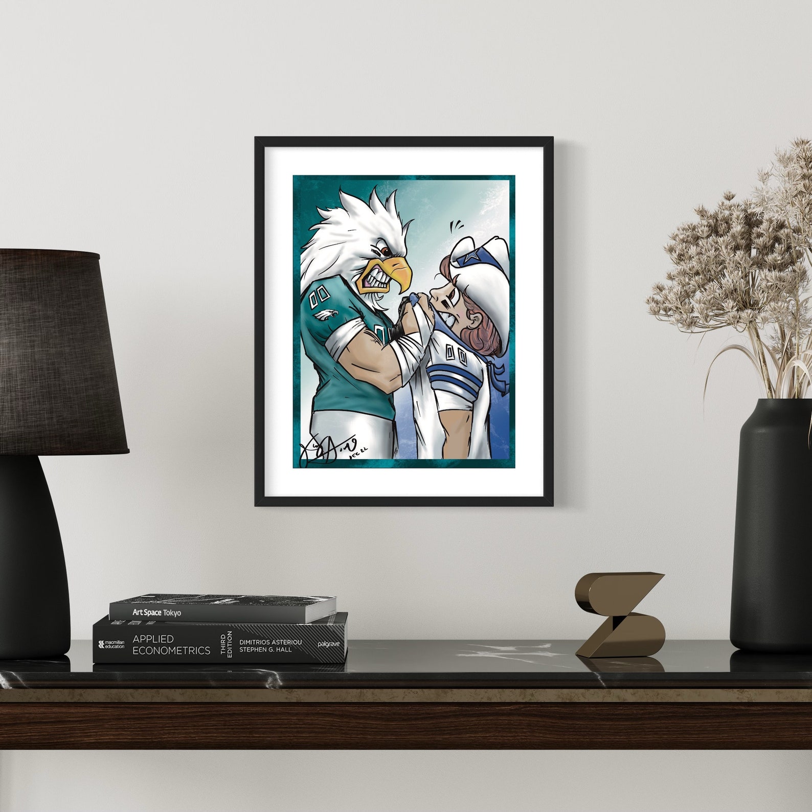 EAGLES Sports Signed Art Prints | Sports Wall Art Game Room Art Sports ...