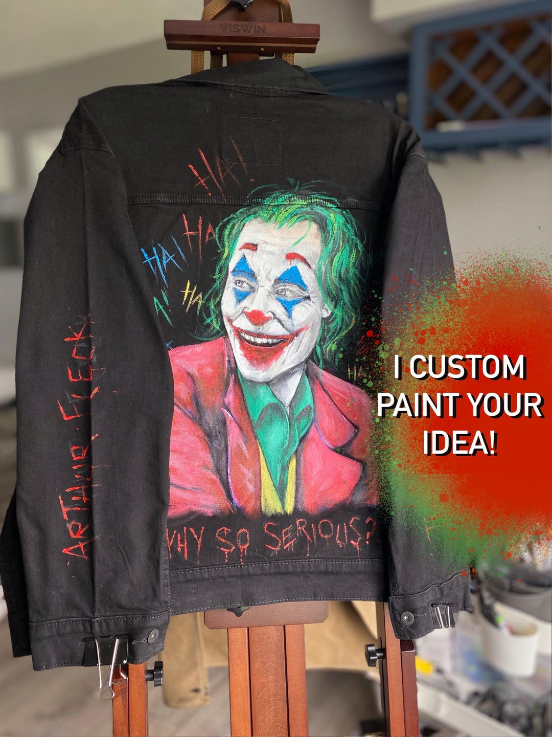 Custom Hand Painted Denim Jackets :) One-of-a-kind Customized Just for ...