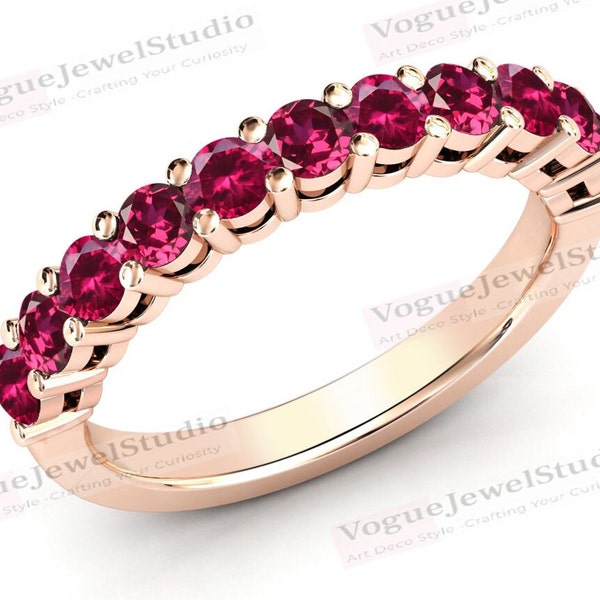 Ruby Eternity Ring - Etsy