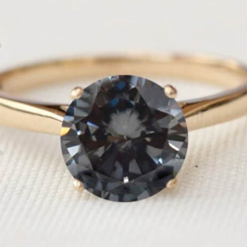 Grey Spinel Ring - Etsy