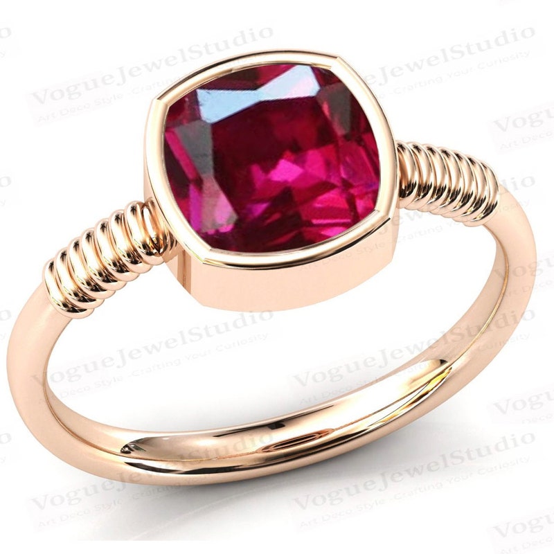 Bezel Set Ruby - Etsy