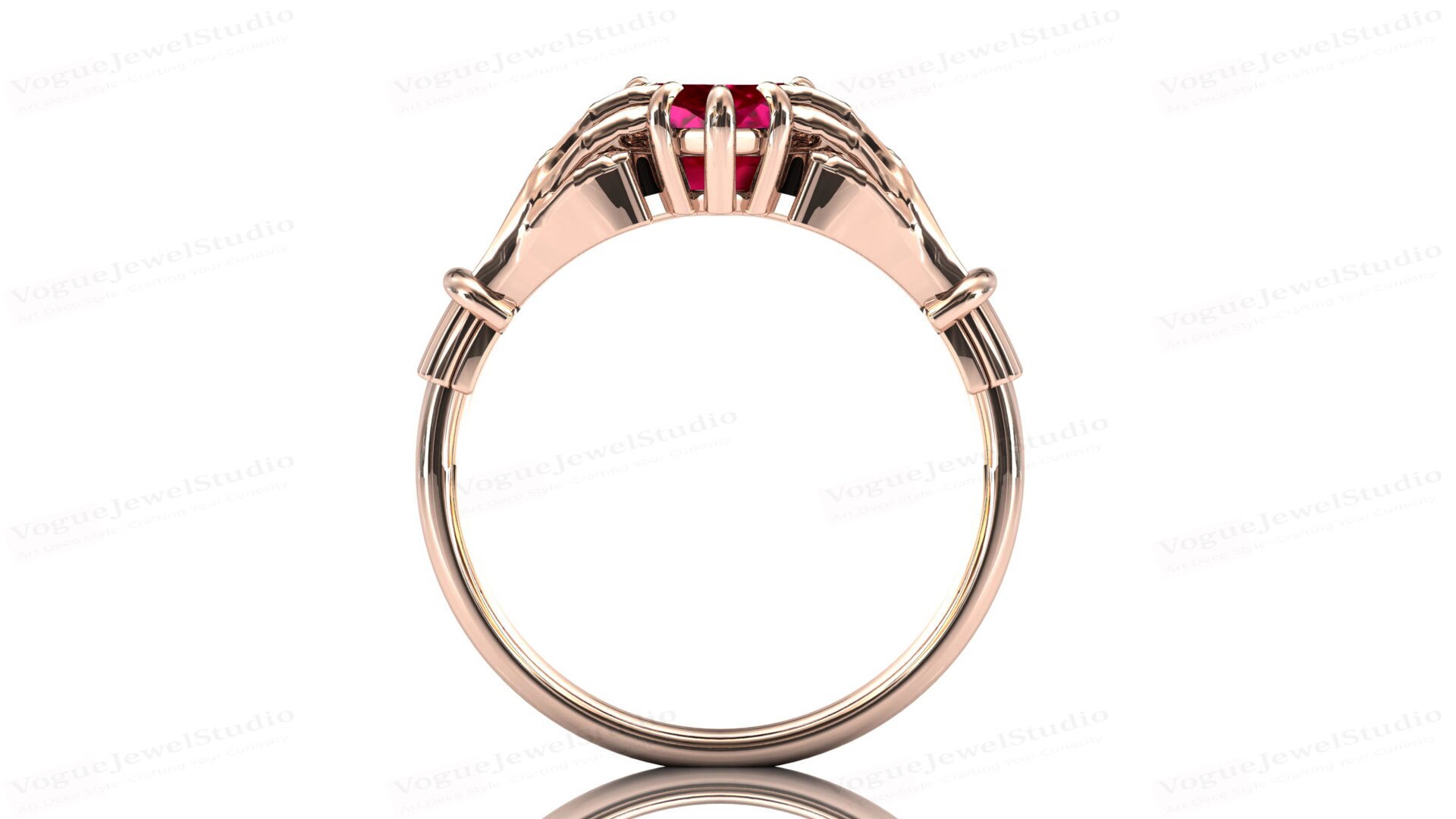 Claddagh Style Ruby Engagement Ring Heart Shape Ruby Gemstone - Etsy