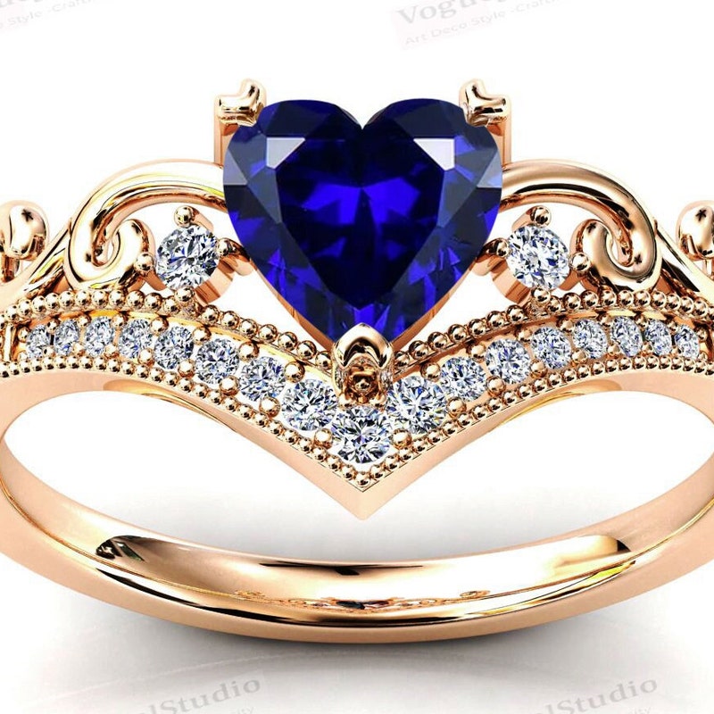 Heart Wedding Rings - Etsy