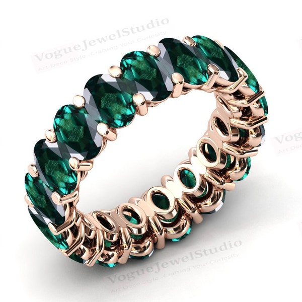 Emerald Eternity Band - Etsy