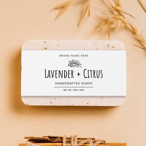 Handmade Soap Labels Template, DIY Soap Packaging, Printable Soap Wraps ...