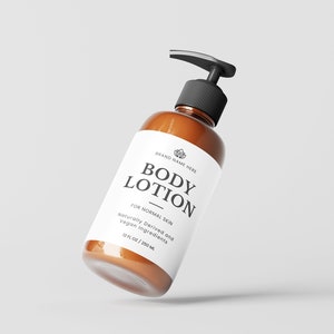 Custom Bottle Label Template, Canva Skincare Label Design, Body Lotion ...