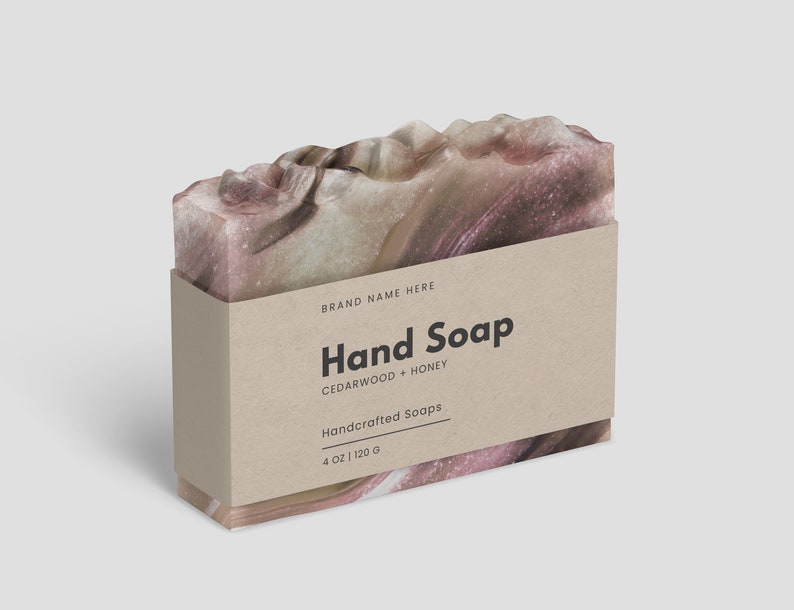 Soap Bar Label Template, Soap Band Template, Canva Handmade Soap Bar ...