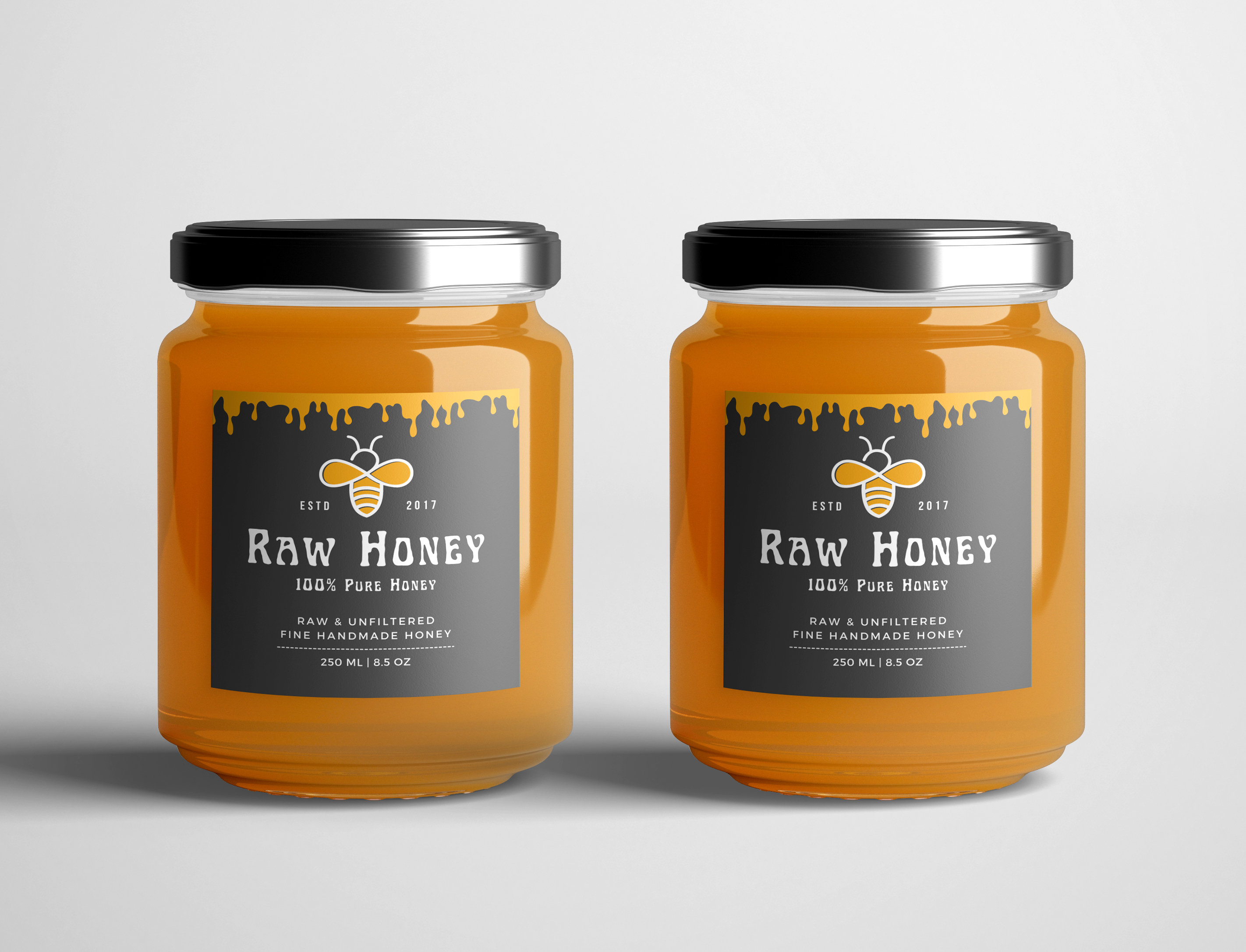Honey Jar Labels, Homemade Honey Label, Honey Label Sticker, Canva ...