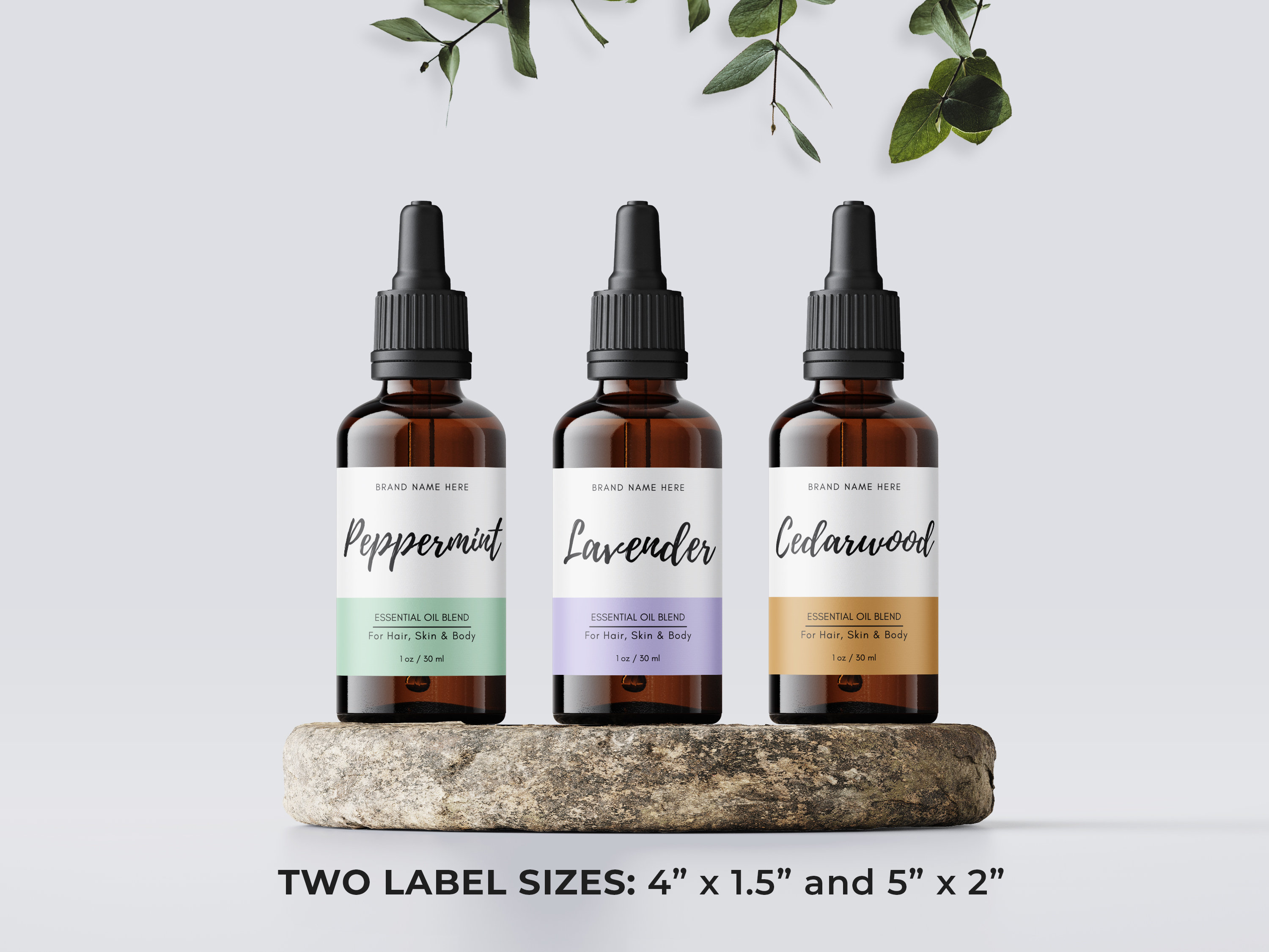 Essential Oil Label Design - DIY Editable Label Template - DIY Label ...