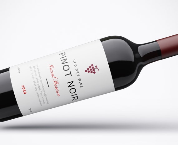 Wine Bottle Label Design Template