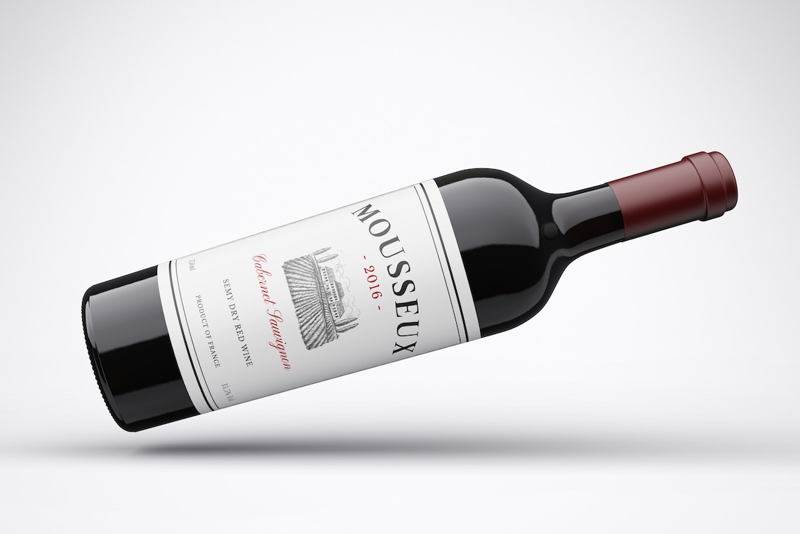 Editable Wine Label Design, Wine Labels Template, Canva Wine Label, Red ...