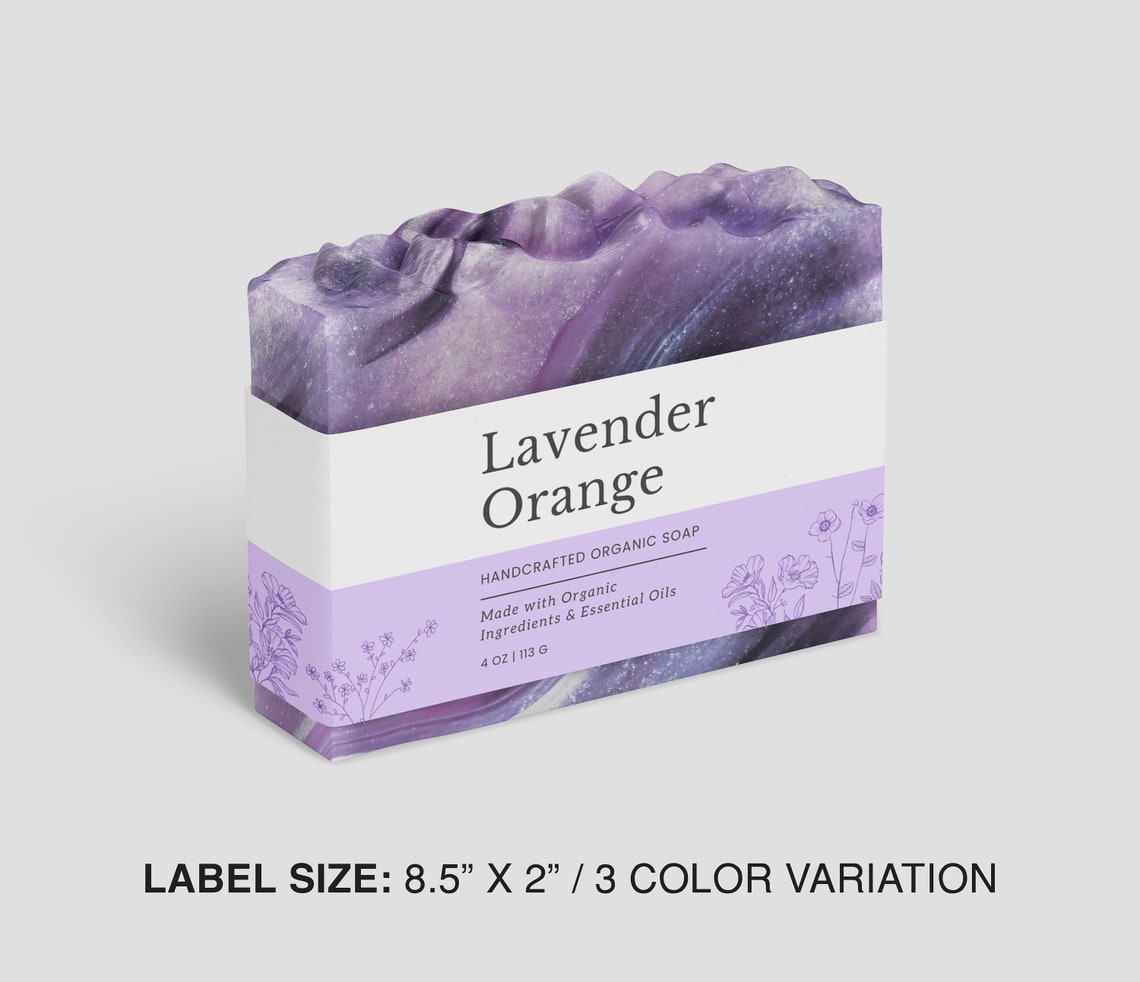 Soap Labels Template, Soap Wrap Labels, Handmade Soap Label, Soap Band ...